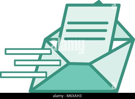 duo color text e-mail message style sign ector illutration Stock Vector ...