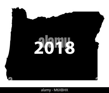 Map of Oregon 2018 Stock Photo - Alamy