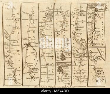 Marlborough Calne Chippenham Bristol Axbridge Bath SENEX #11 road map ...