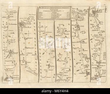 Huntingdon-St Ives-Earith-Sutton-Ely-Soham road map by OWEN & BOWEN ...