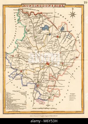 Antique county map of Huntingdonshire by Thomas KITCHIN 1748 old Stock ...