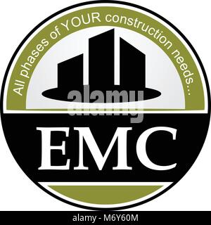 Letter EMC Real Estate Emblem Template Stock Vector Image & Art - Alamy
