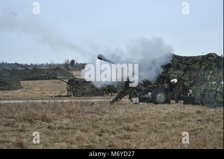 A L118 Light Gun, a 105 mm towed howitzer being used for the Royal ...