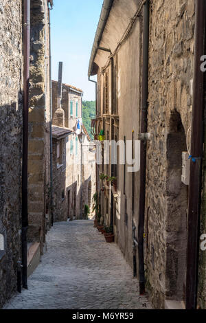 Historic town of Baschi (Terni, Umbria, Italy) at summer. Old typical ...