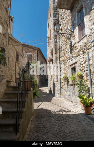 Historic town of Baschi (Terni, Umbria, Italy) at summer. Old typical ...