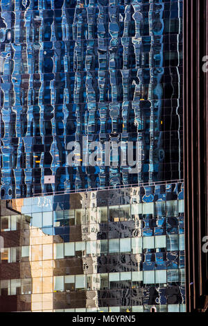 New York City Glass windows and reflections on buildings Stock Photo ...