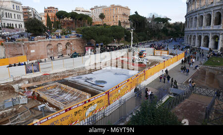 New Metro C station, Colosseo - Fori Imperiali in Rome, Italy. Rome ...