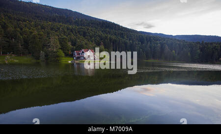 Golcuk Lake with reflection, Golcuk national nature park,Bolu,Country ...