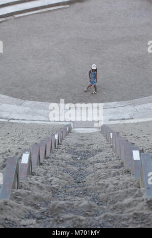 Amphiteater in the archaeological site of Pompeii in Italy Stock Photo ...