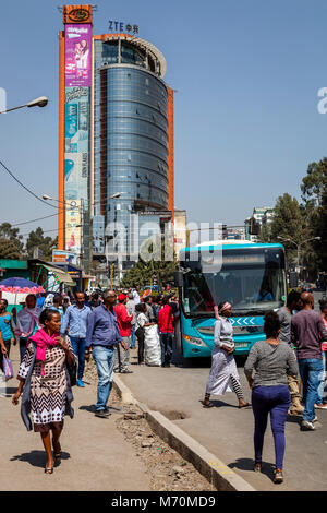 Public Bus, Churchill Avenue, Addis Ababa, Ethiopia Stock Photo - Alamy