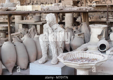 Ancient dead corpses preserved in the archaeological site of Pompei ...
