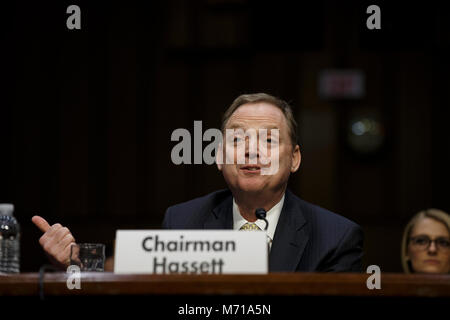 Kevin Hassett, Chair of the Council of Economic Advisers (CEA) delivers ...