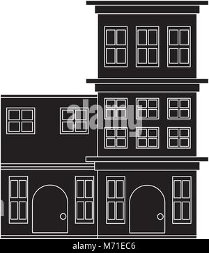 Residential houses over white background, colorful design. vector ...