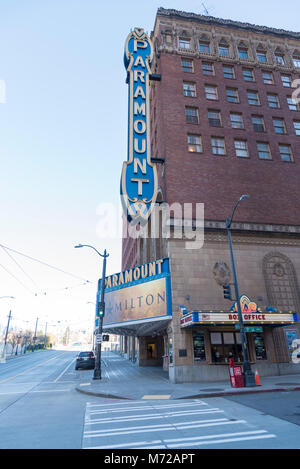 The Historic Paramount theater showing the award winning Broadway ...