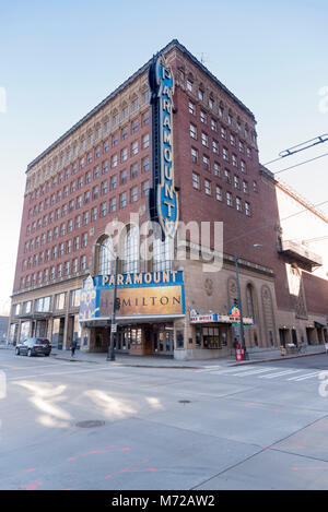 The Historic Paramount theater showing the award winning Broadway ...