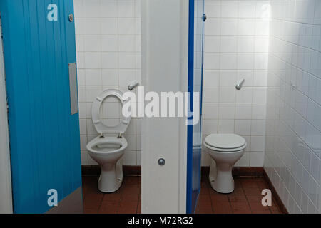 Public Toilets with doors open Stock Photo - Alamy