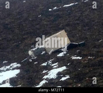 Destroyed Radio Repeater on Dumpling Mountain Stock Photo - Alamy