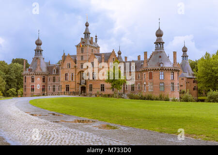 Ooidonk medieval castle in Flanders Belgium rebuilt in renaissance ...