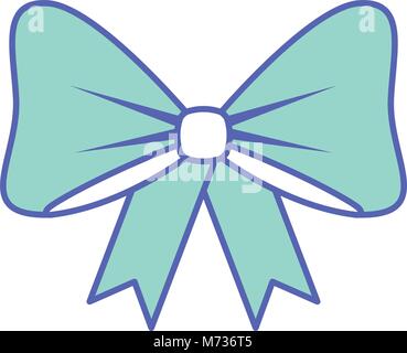 delicate bow ribbon decoration ornament vector illustration drawing ...