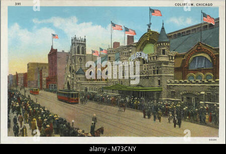 A photograph of the Chicago Coliseum, a historical venue known for ...