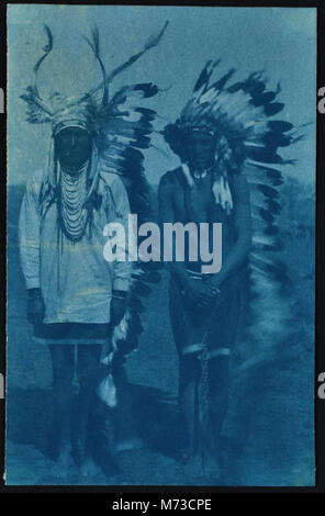 A collection of blueprint photographs documenting Native American life ...