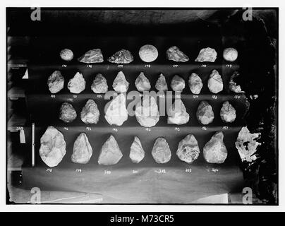 A collection of prehistoric flints, showcasing the tools used by early ...