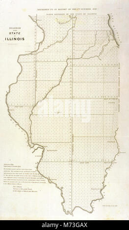 Diagram of the state of Illinois Stock Photo - Alamy