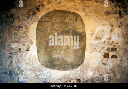 King Pakal in ancient Mayan ruins of Palenque. Chiapas, Mexico Stock ...
