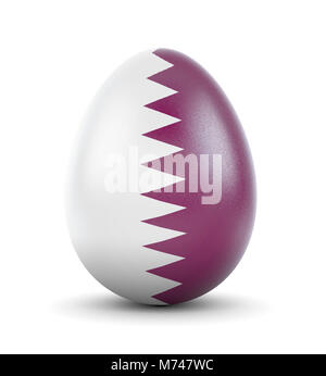 Qatar Easter Egg, National flag egg, Clipping path Stock Photo - Alamy