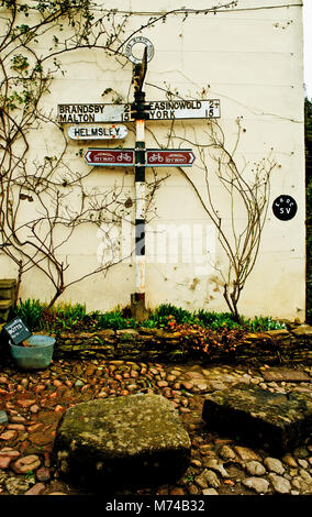 Crayke Village Sign, Crayke, North Yorkshire, England Stock Photo - Alamy