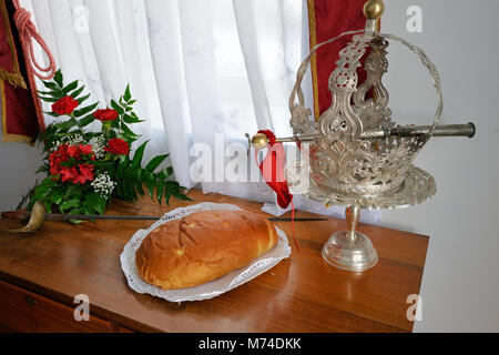 Holy Spirit crown. Azores islands, Portugal Stock Photo - Alamy