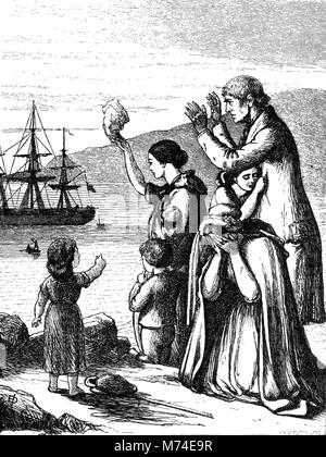 The Irish Potato Famine. An engraving from the Illustrated London News ...
