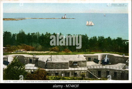 Fort Levett and Ram. I. Ledge from the Ottawa, Cushing's Island, Maine ...