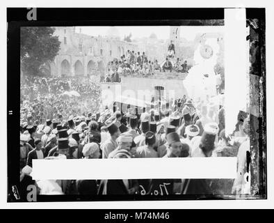 A photograph of the funeral of King Hussein of Jordan, held in ...