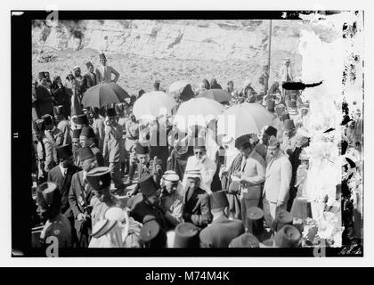 A photograph documenting the funeral of King Hussein of Jordan in the ...