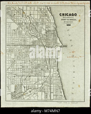 A historical map of Chicago, showcasing the city’s layout, development ...