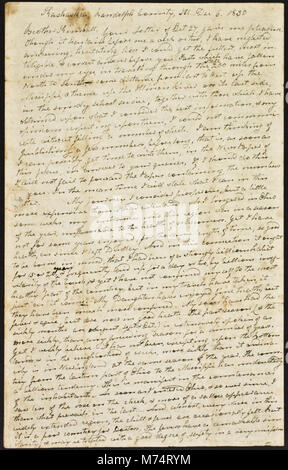 A historical letter written by H. Loomis to William Kimball of South ...