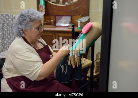 Malta - Lacemaking Stock Photo - Alamy