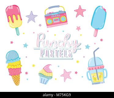 Punchy pastels vintage radio Stock Vector Image & Art - Alamy