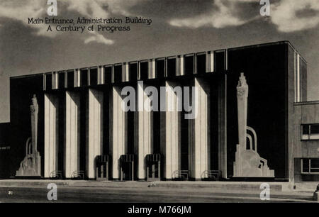 The entrance to the Administration Building at the 1933 Century of ...
