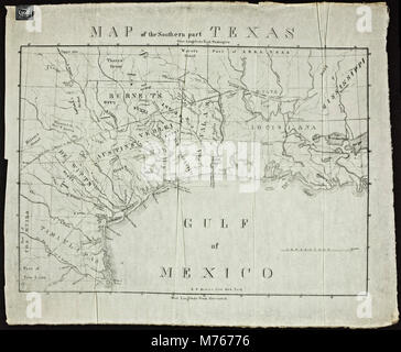 Map of the southern part (of) Texas Stock Photo - Alamy