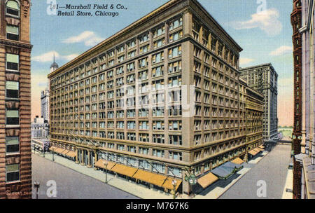 Marshall Field Co retail store on State Street downtown Chicago 1890s ...