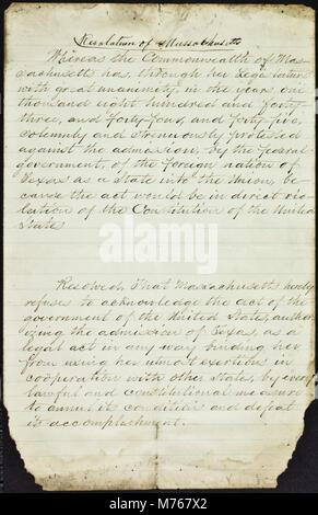 A historical resolution from the Massachusetts General Court around ...