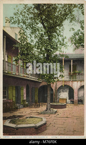 Old French Court Yard Stock Photo - Alamy