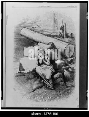 Political cartoon by Thomas Nast depicting the Union's struggle during ...