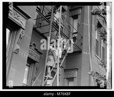This image shows the aftermath of the Portland Hotel fire that occurred ...