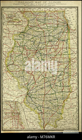 Railroad map of Illinois Stock Photo - Alamy