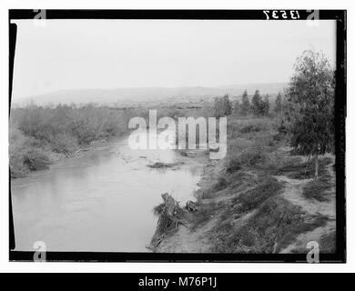 This image shows the Allenby Bridge, a significant crossing point over ...