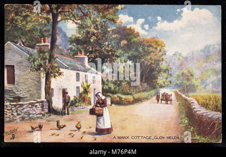 A traditional Manx cottage located in Glen Helen, highlighting the ...