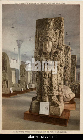 This statue, from the ruins of Copan in Honduras, is part of the ...